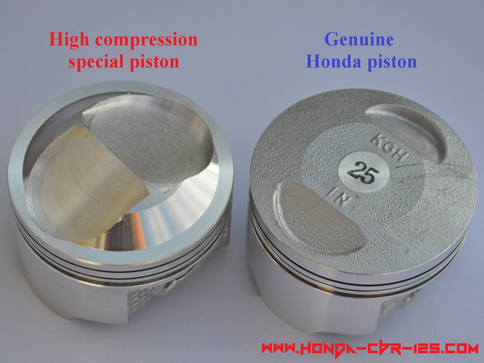 Genuine Honda CBR 125 racing camshaft 280 300 320 angle with piston